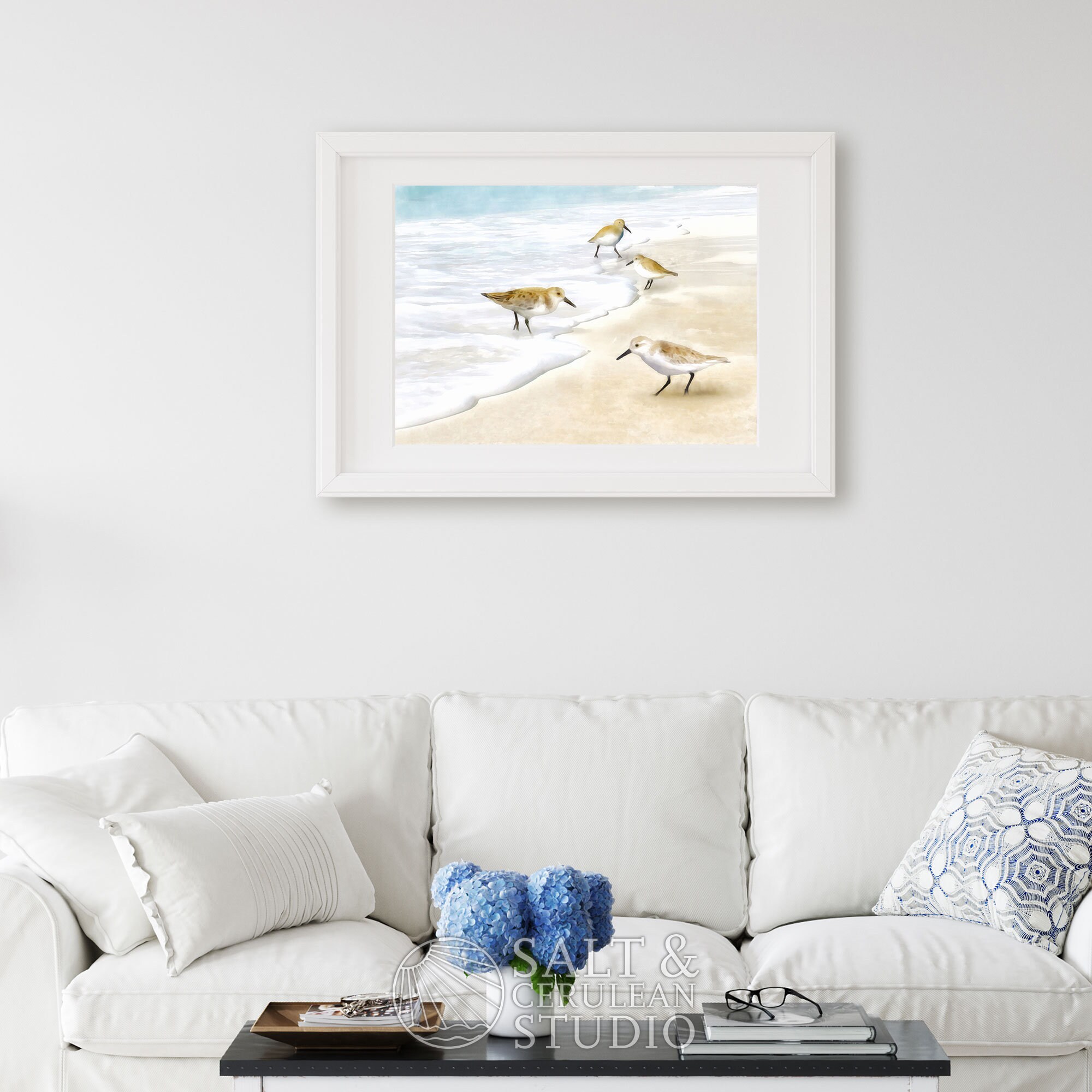 Sanderlings Watercolor Painting Art Prints - Etsy