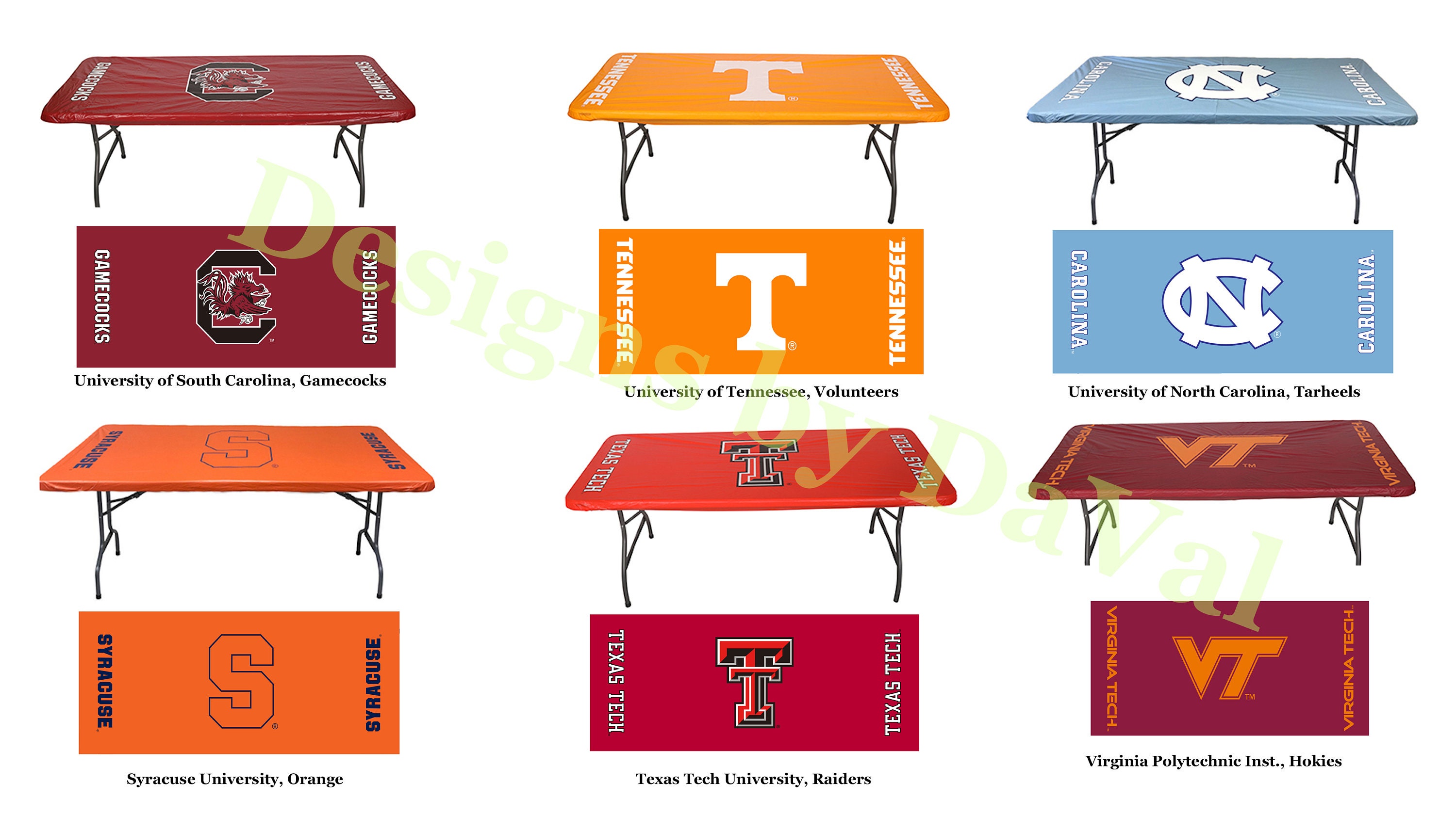 Collegiate Kwik-covers Rectangle Plastic Covers for 6' or 8' Tables - Etsy
