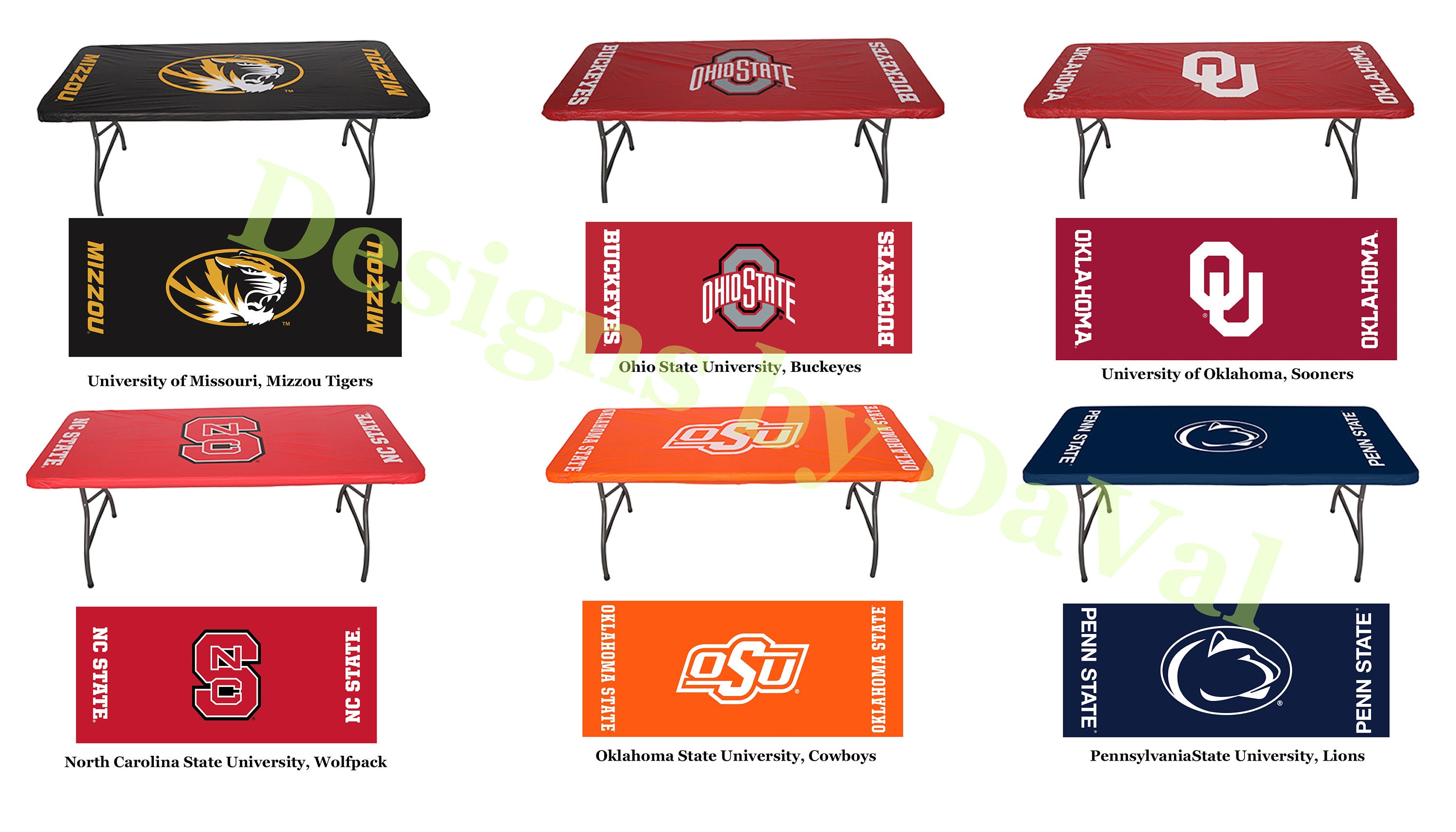 Collegiate Kwik-covers Rectangle Plastic Covers for 6' or 8' Tables - Etsy