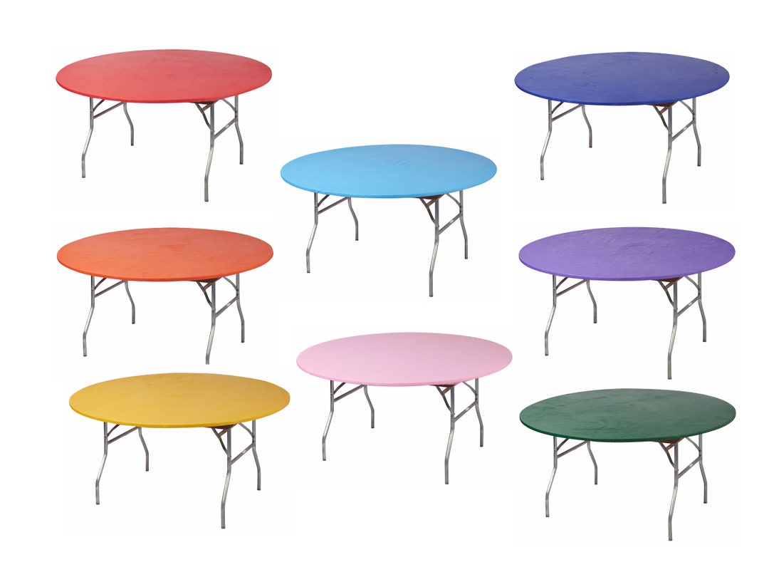 Kwik Covers 60" Round Fitted Plastic Table Cover, Party Tablecloths - Etsy