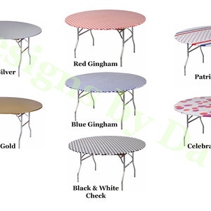 Kwik Covers 60" Round Fitted Plastic Table Cover, Party Tablecloths - Etsy