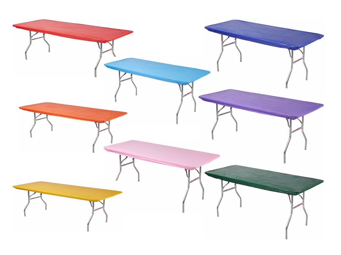 Kwik Covers Banquet Fitted Plastic Table Cover, Party Tablecloths - Etsy