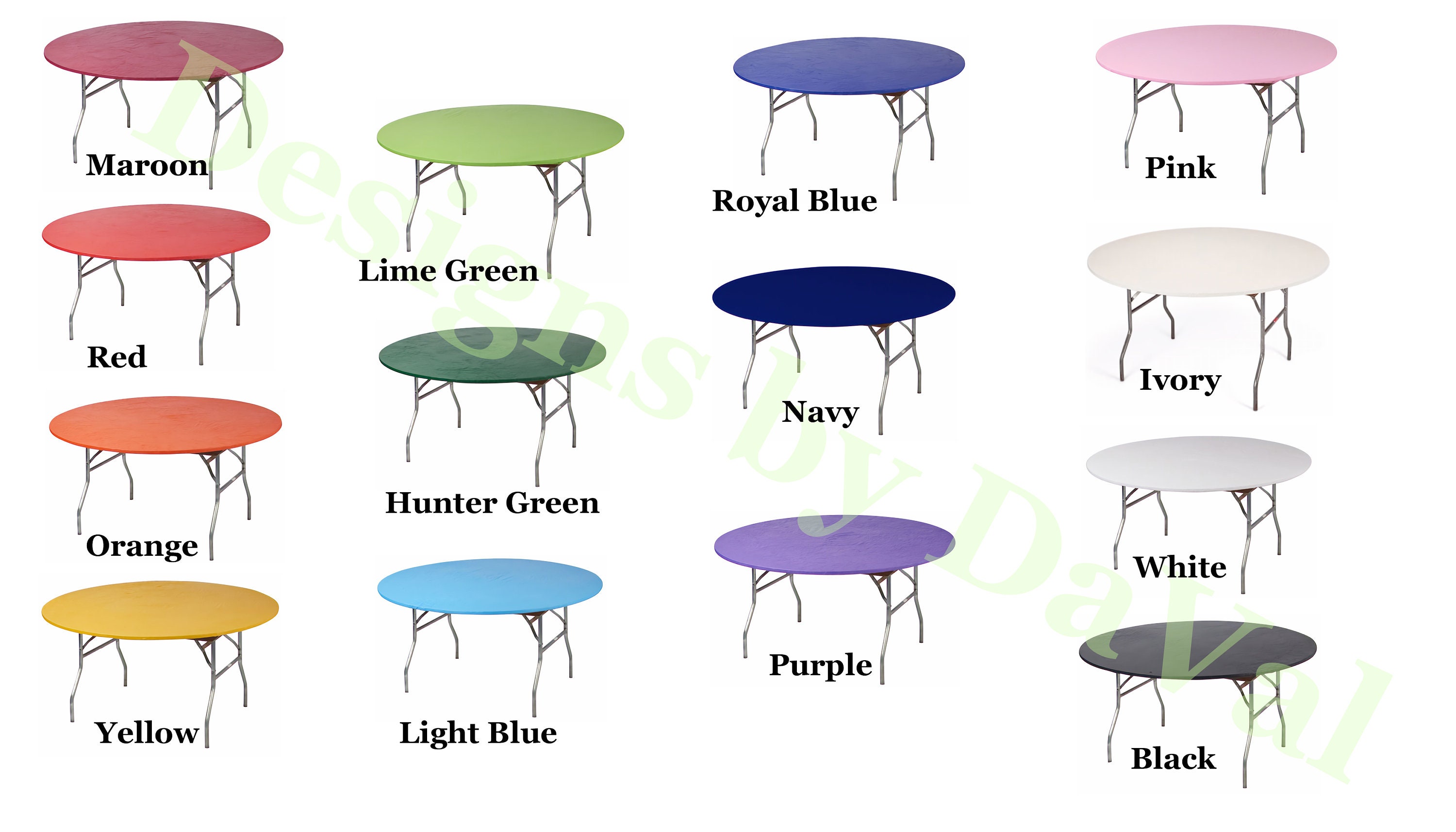 Kwik Covers 60 Round Fitted Plastic Table Cover, Party Tablecloths - Etsy