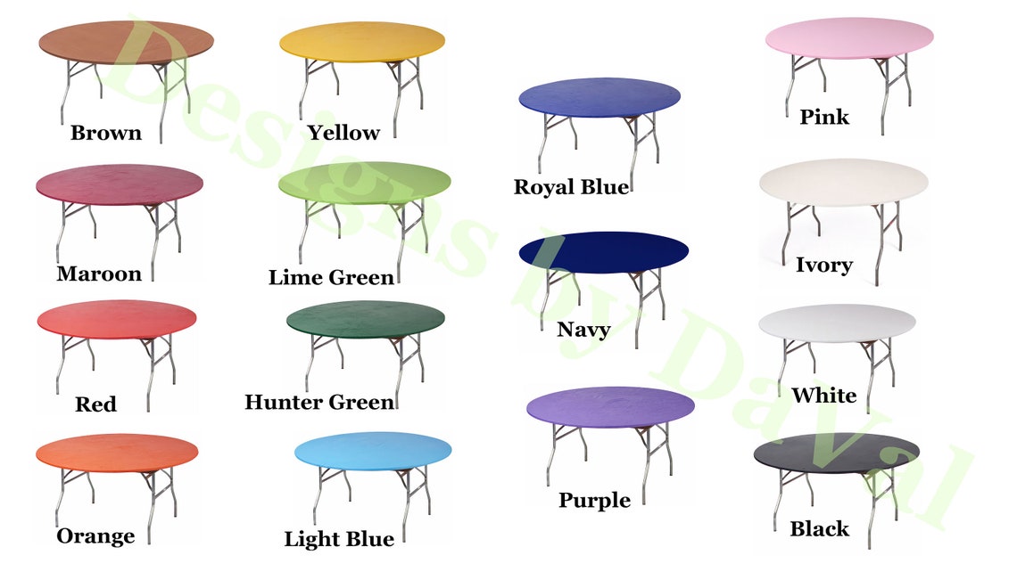 Kwik Covers 60" Round Fitted Plastic Table Cover, Party Tablecloths - Etsy