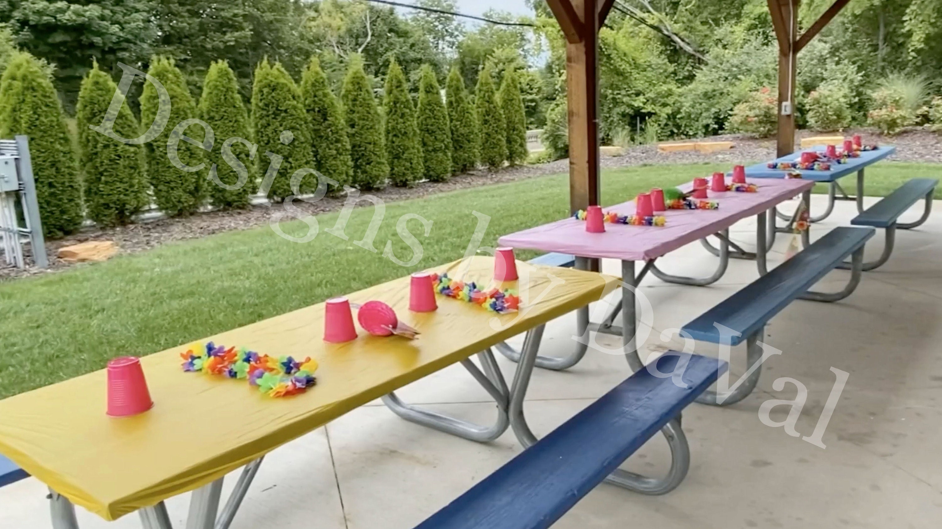 Kwik Covers Banquet Fitted Plastic Table Cover Party - Etsy