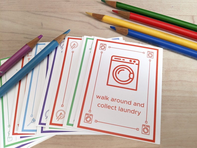 Daily Chore Cards for Kids - PRINTABLE - Etsy