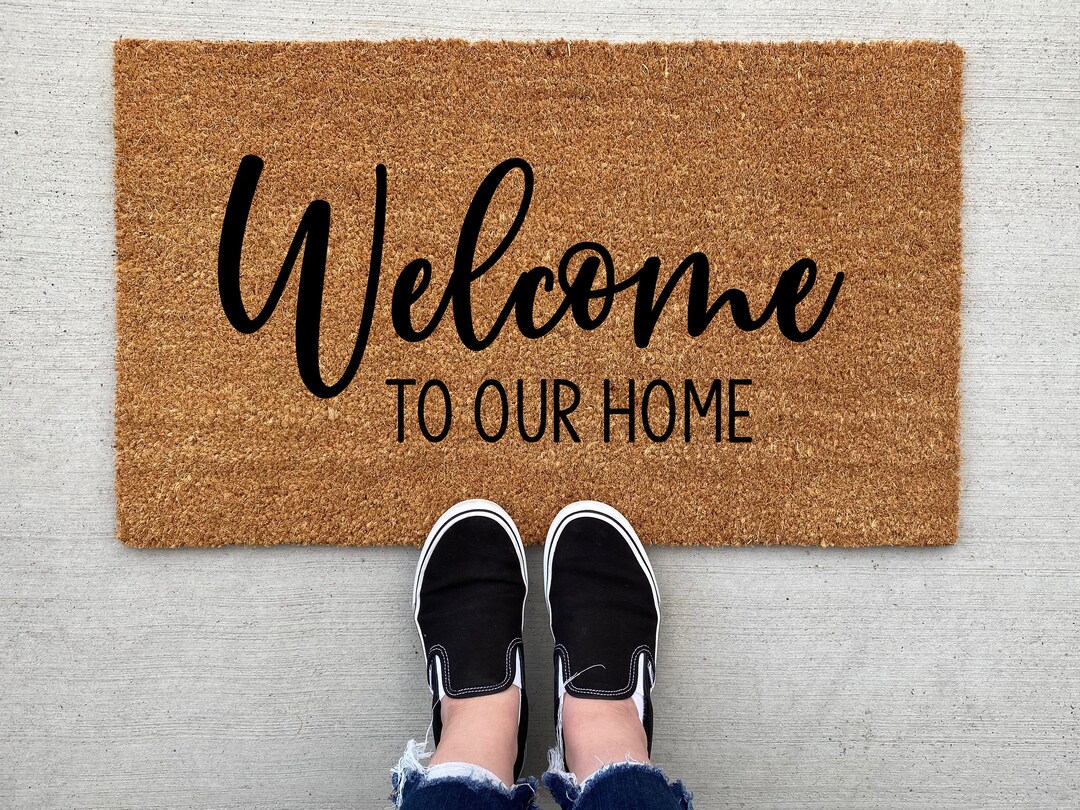 Welcome to Our Home Doormat, Home Decor, Custom Doormat, Welcome Mat ...