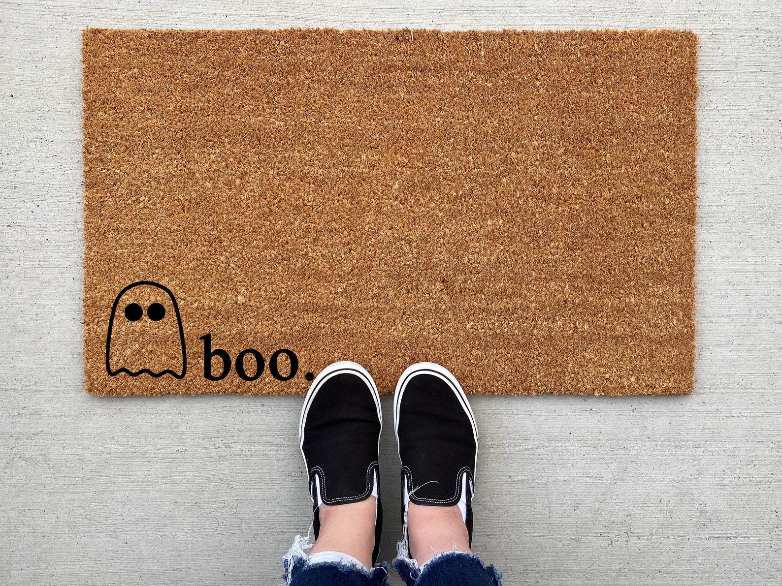 Boo Ghost Halloween Doormat Halloween Doormat Pumpkin Fall | Etsy