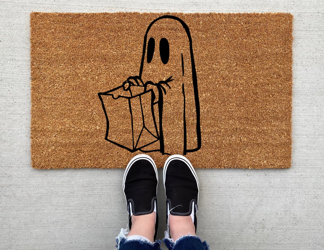 Ghost Halloween Doormat, Halloween Doormat, Pumpkin, Fall Decor ...