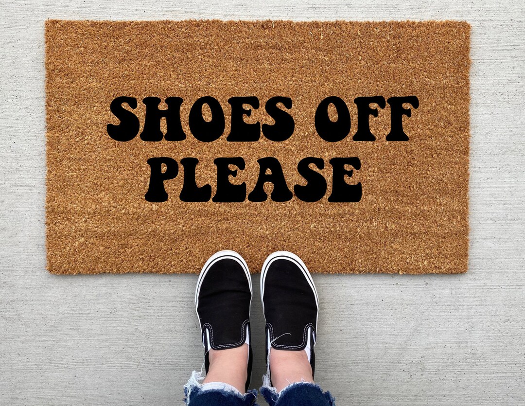 Shoes off Doormat, Home Decor, Personalized Doormat, Welcome Mat, Lose ...