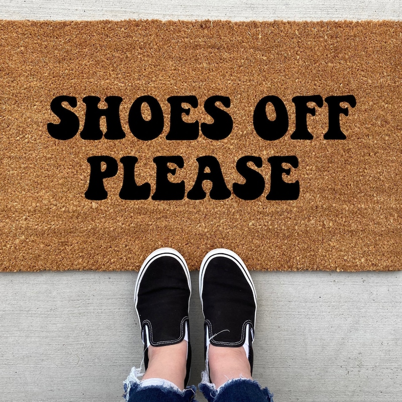 Shoes off Doormat - Etsy