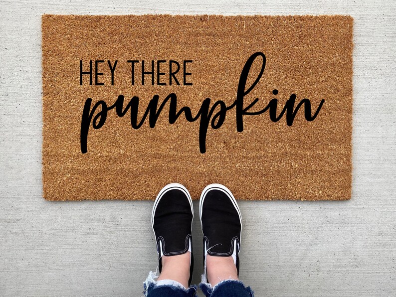 Hey There Pumpkin Doormat Pumpkin Fall Decor Personalized - Etsy