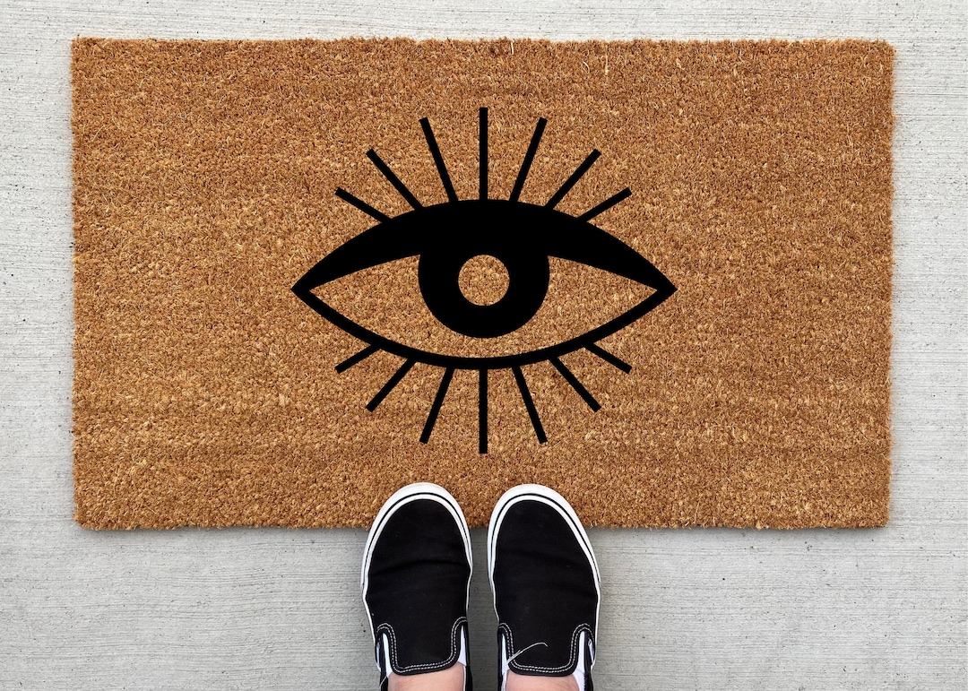 Evil Eye Doormat, Shoes Door Mat, Personalized Doormat, Funny Doormat ...