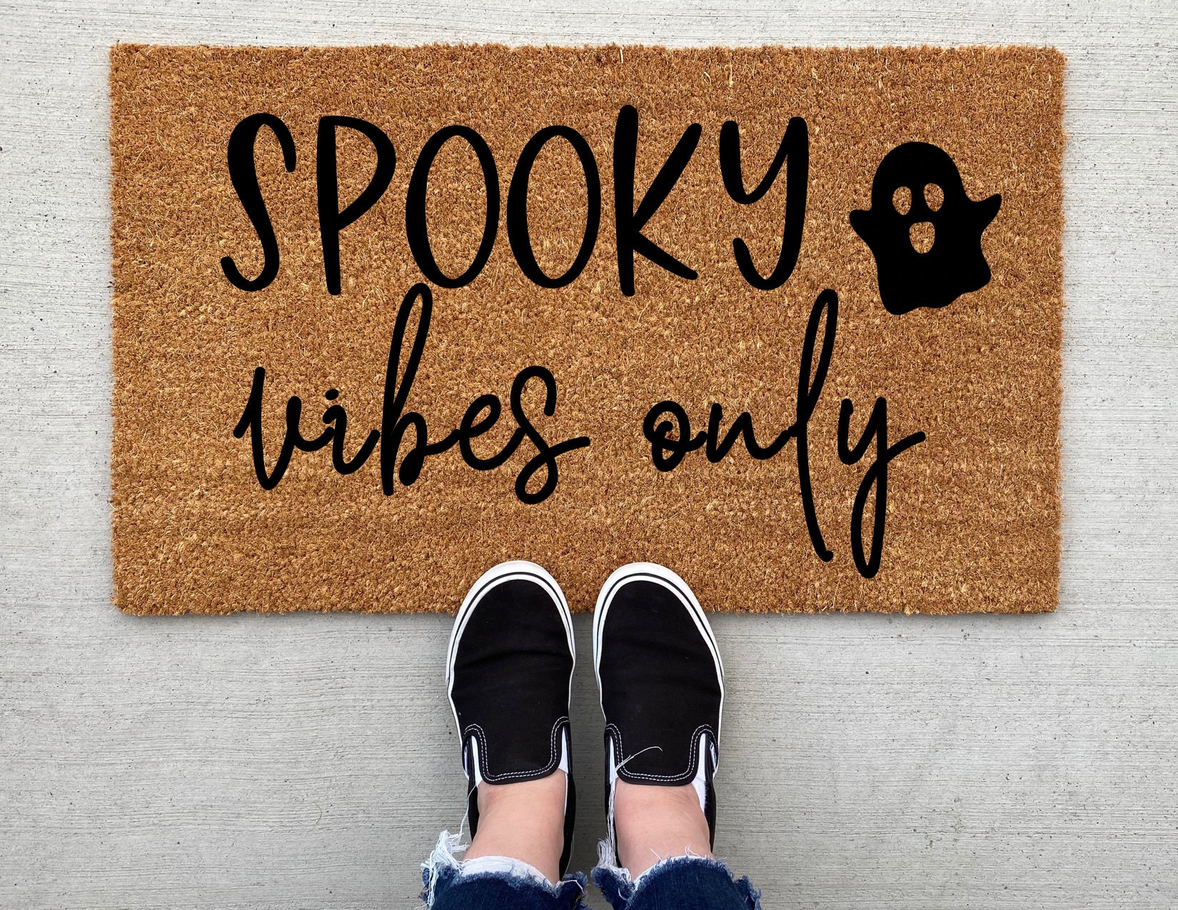 Spooky Vibes Only Halloween Doormat sold by Xiujuan Willi Delicious ...