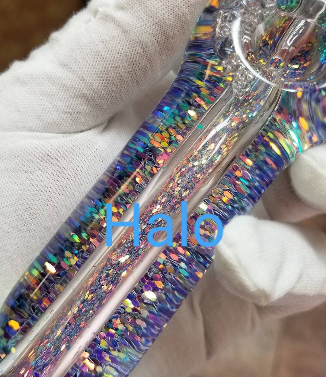 Glitter Glass Pipes Glow in the Dark Brebes Elevator Glass Holostar ...