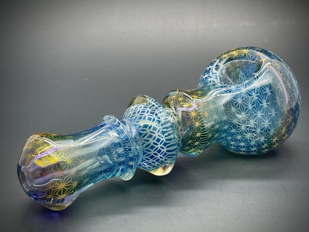 Sacred Geometry Glass Smoking Pipe Fumed Color Changing by Elevator ...