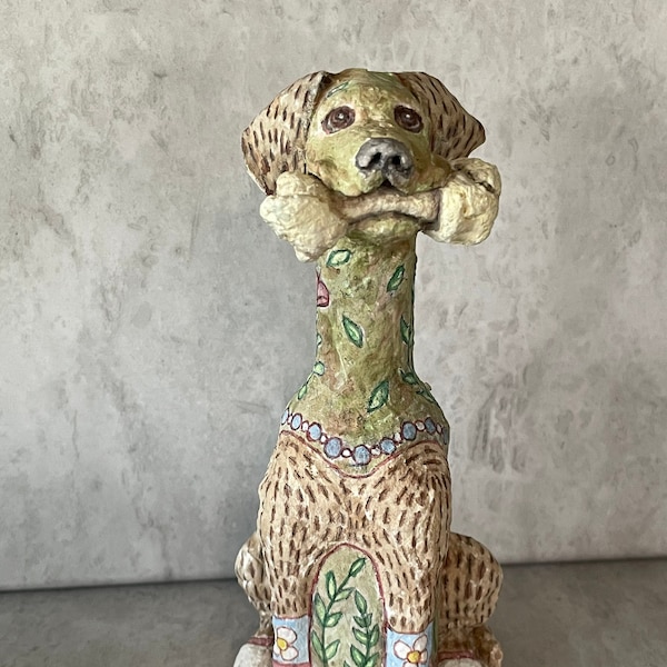 Paper Mache Dog - Etsy