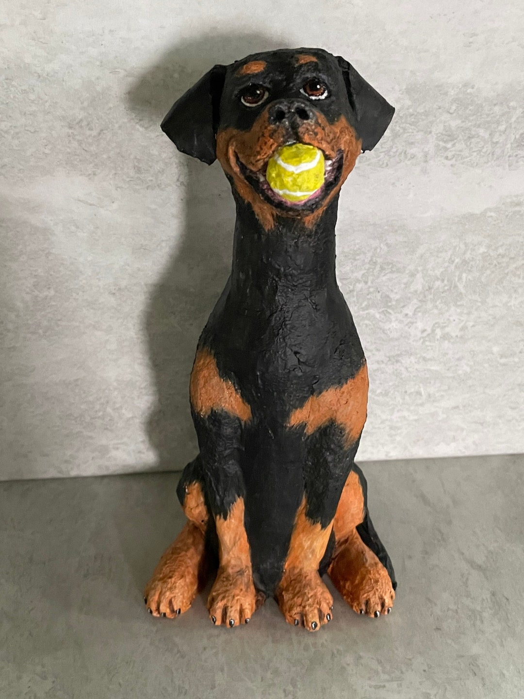 Rottweiler Sculpture Made From Beer Bottle and Paper Mache - Etsy
