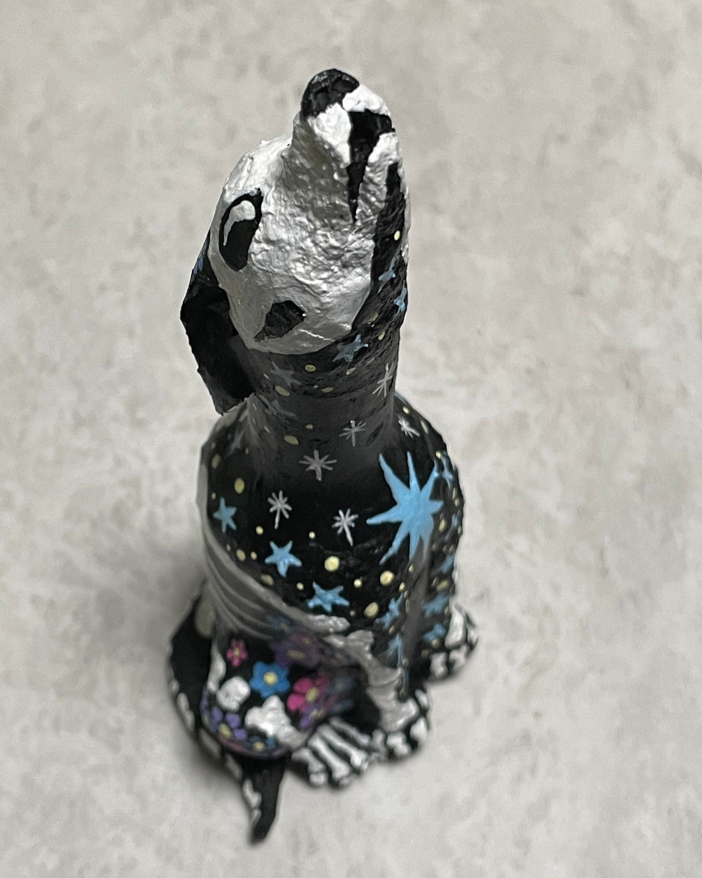 Skeleton Coyote Made From Tabasco Bottle and Paper Mache - Etsy