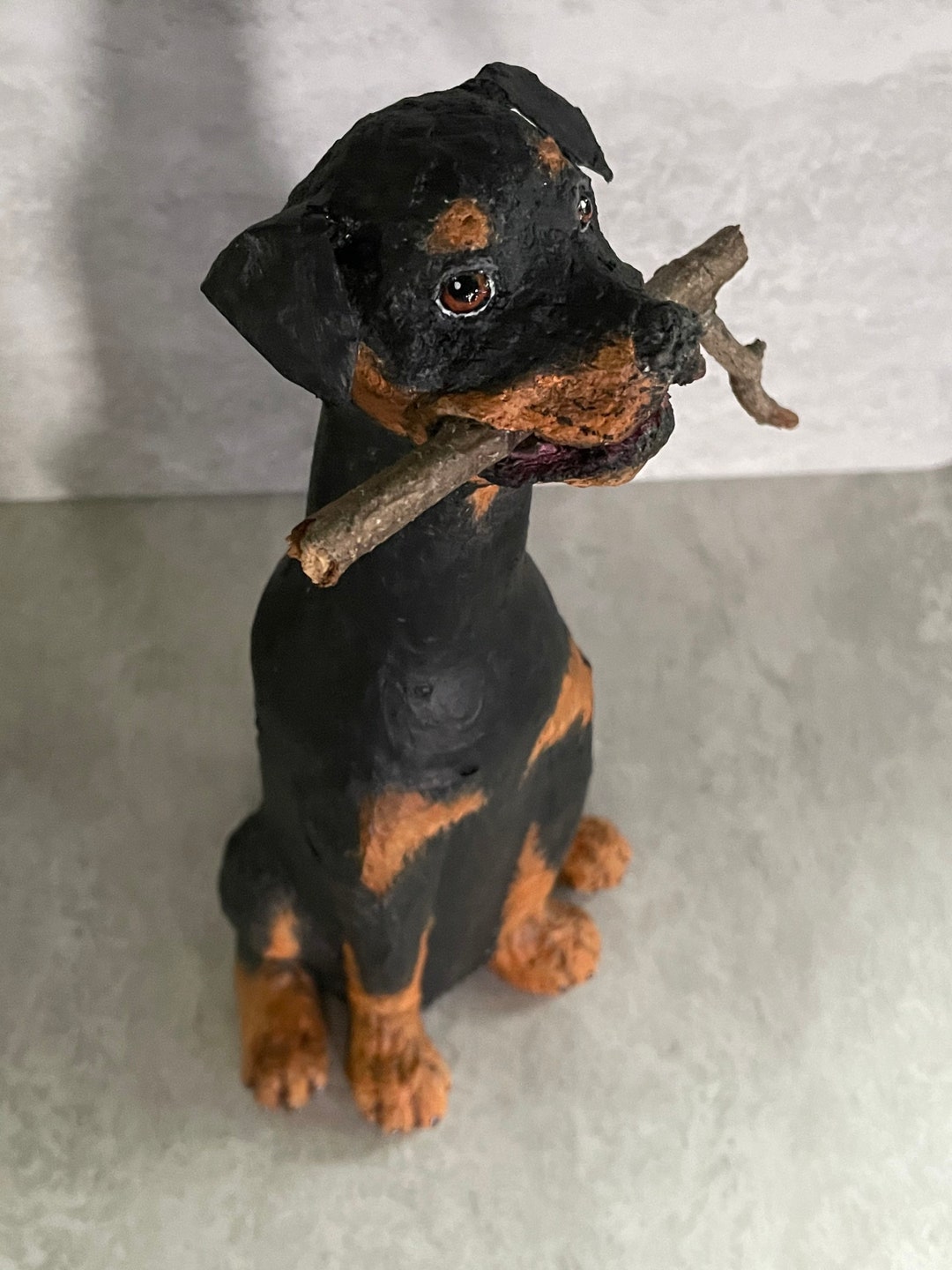 Rottweiler Sculpture Made From Beer Bottle and Paper Mache - Etsy