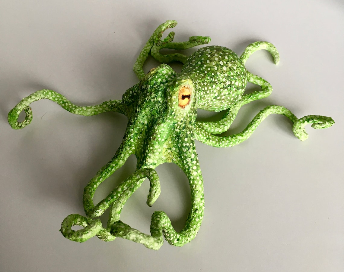 Green Octopus Made From Light Bulb - Etsy