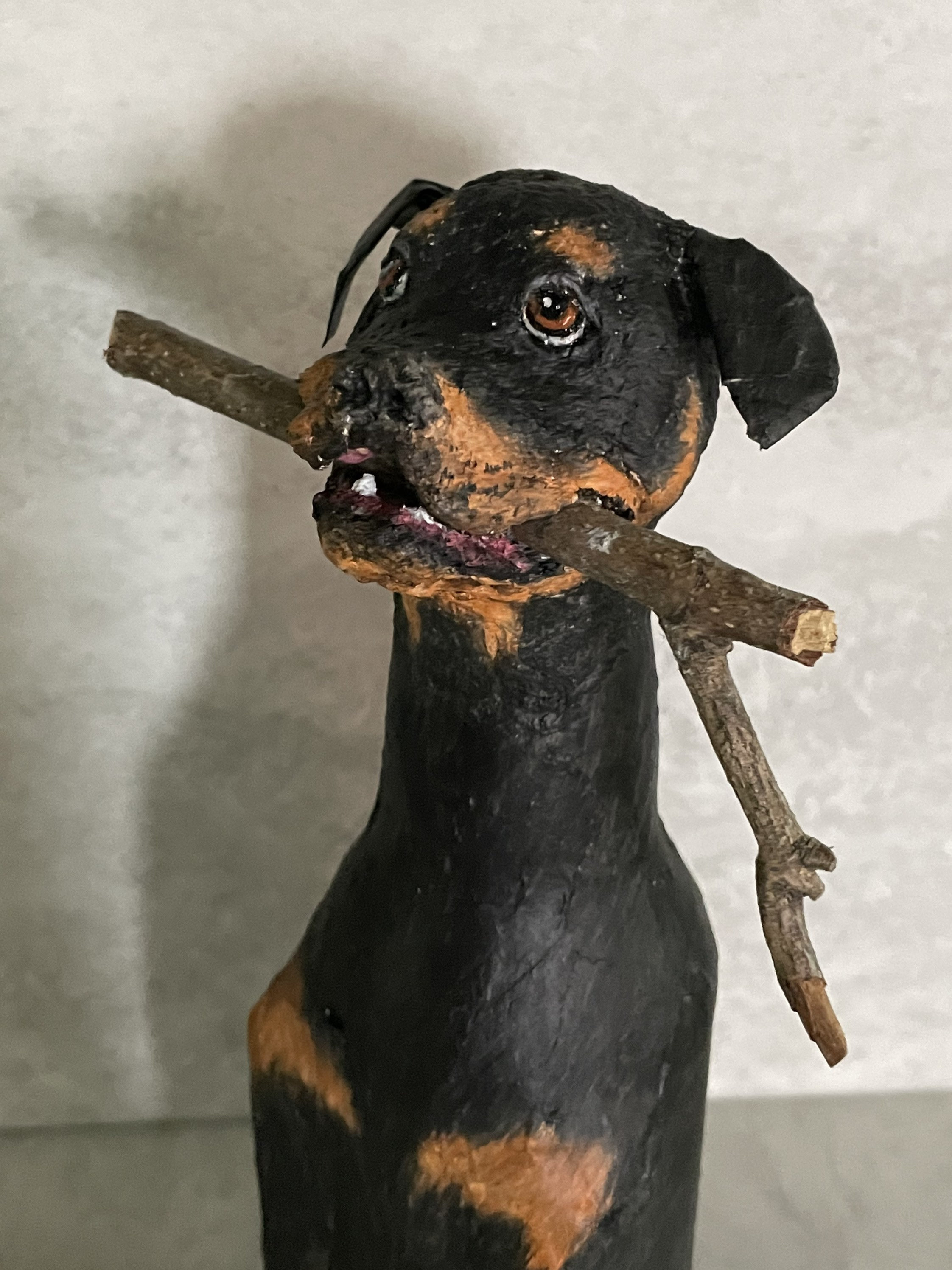 Rottweiler Sculpture Made From Beer Bottle and Paper Mache - Etsy