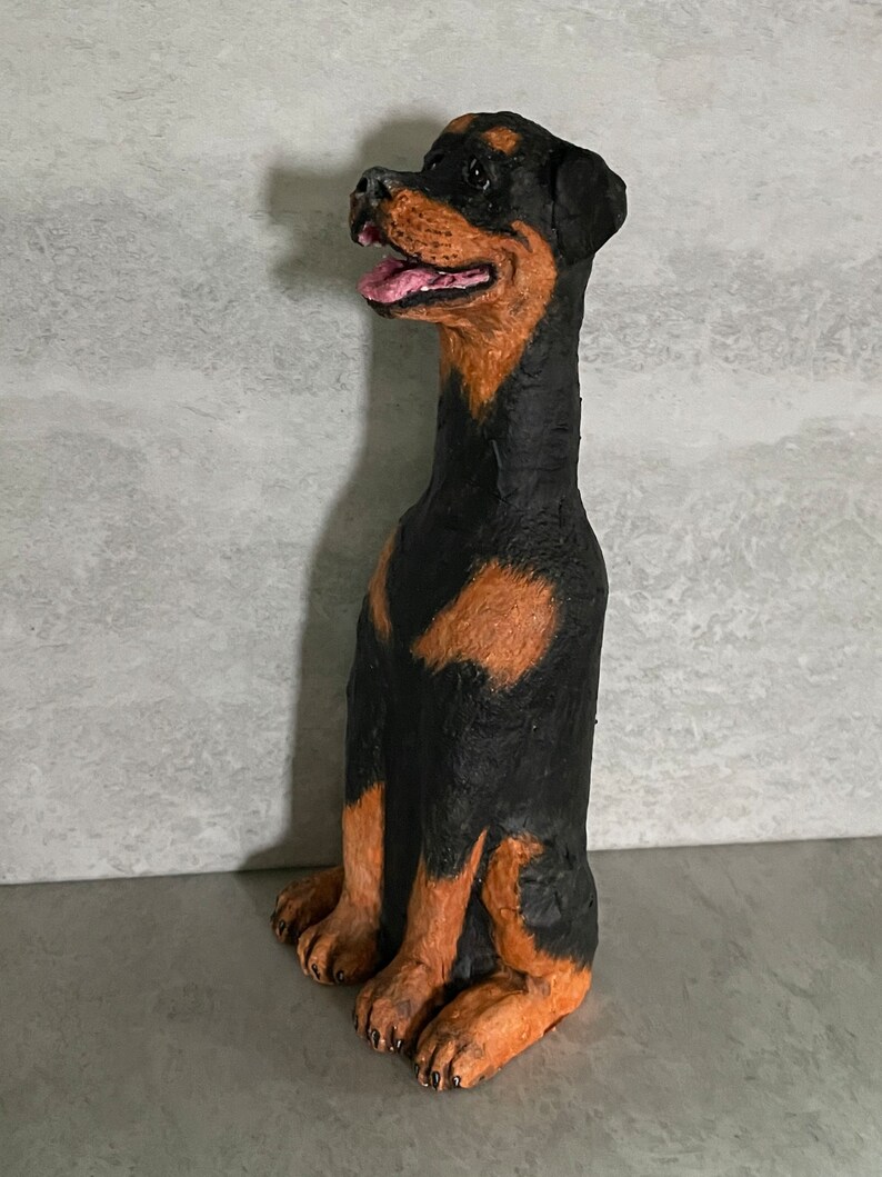 Rottweiler Sculpture Made From Beer Bottle and Paper Mache - Etsy