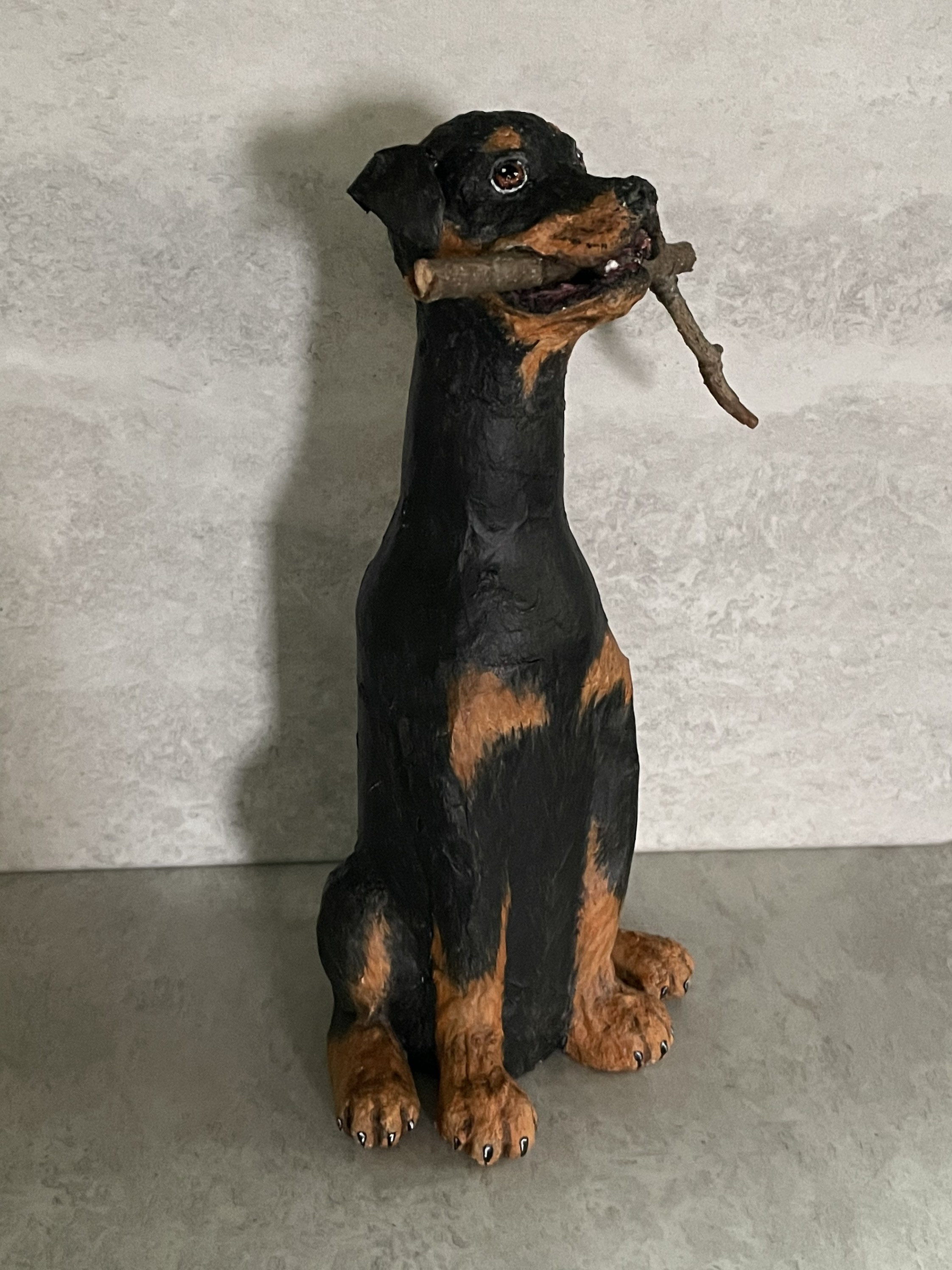 Rottweiler Sculpture Made From Beer Bottle and Paper Mache - Etsy