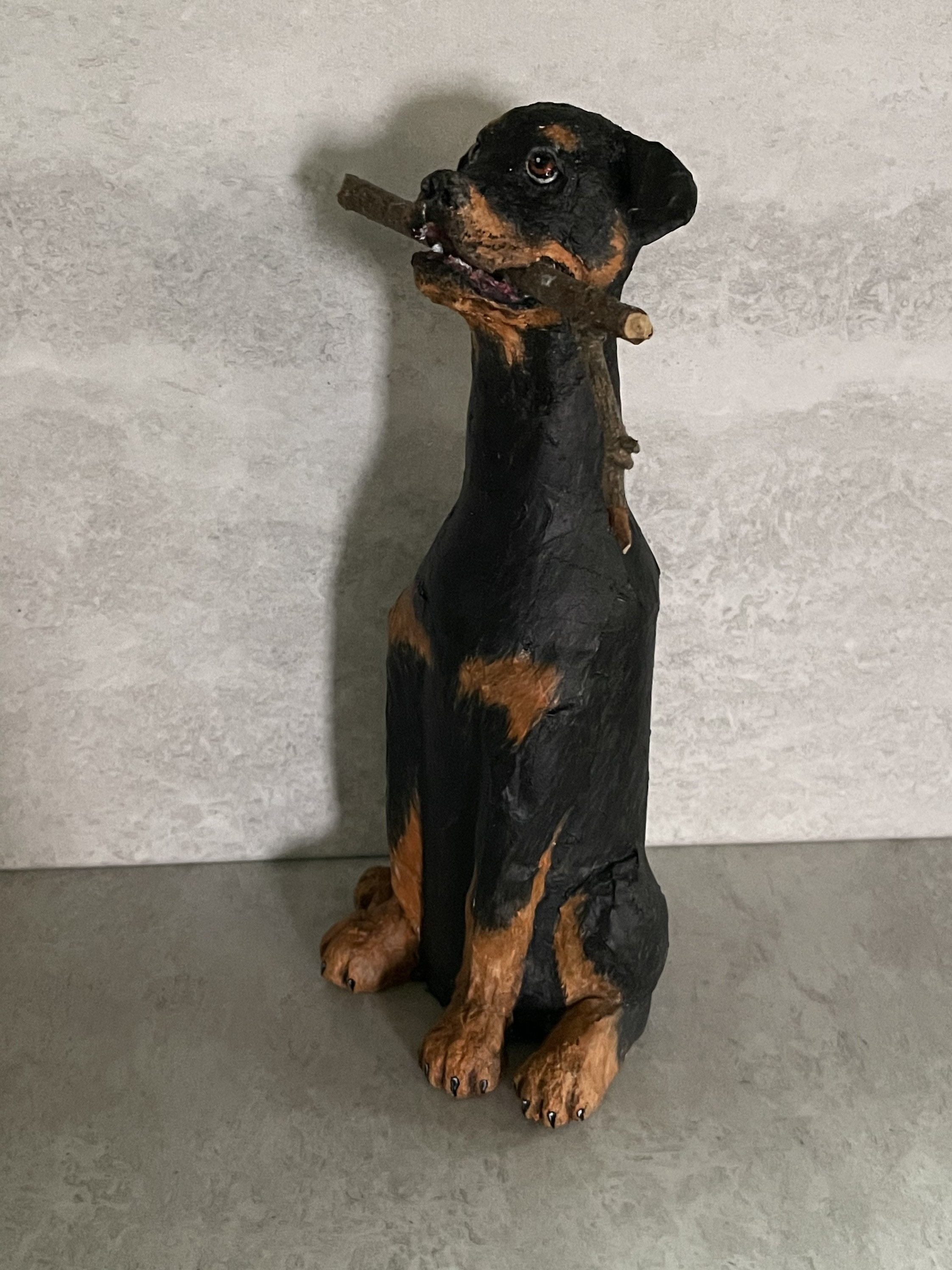 Rottweiler Sculpture Made From Beer Bottle and Paper Mache - Etsy
