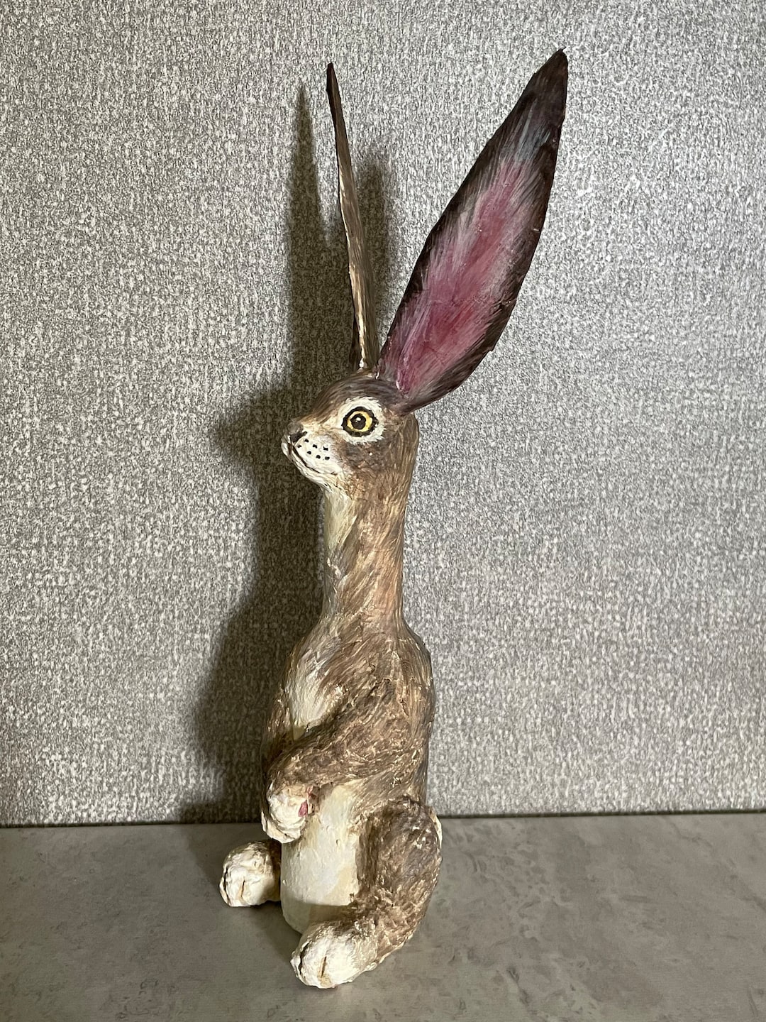 Small Paper Mache Rabbit Sculpture Made From Tabasco Bottle - Etsy