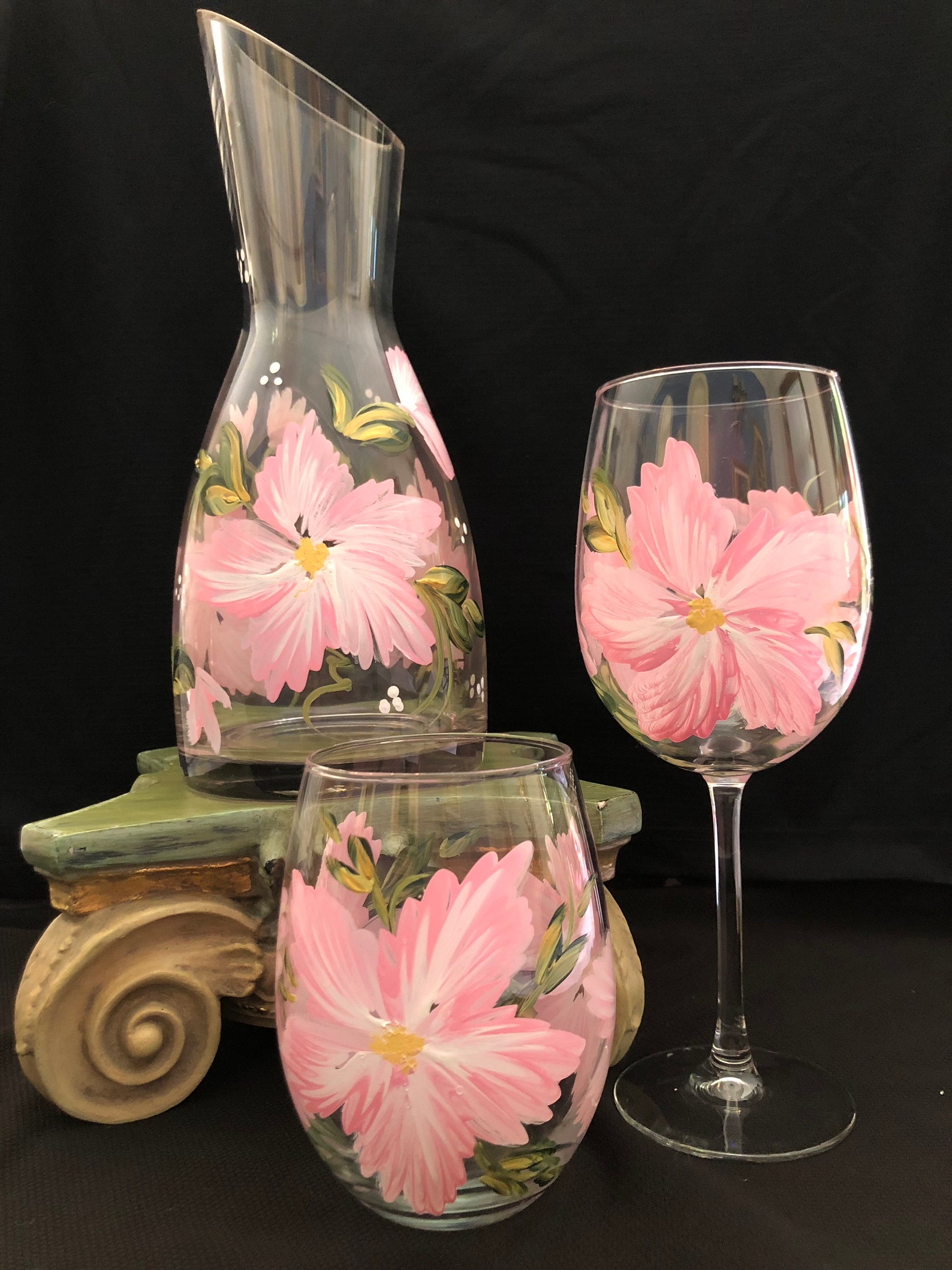 Hand Painted Wine Decanter Sets - Etsy
