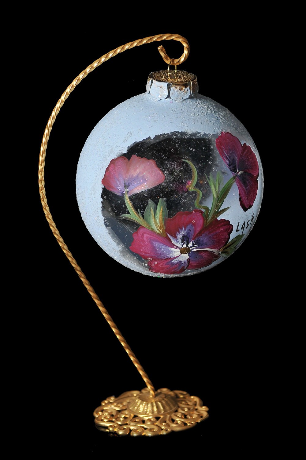 Hand Painted Glass Ornaments - Etsy