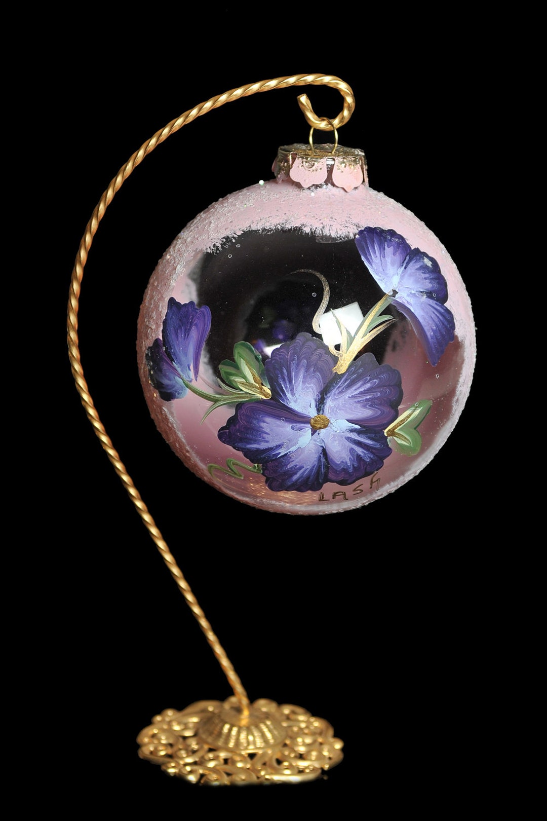 Hand Painted Glass Ornaments - Etsy