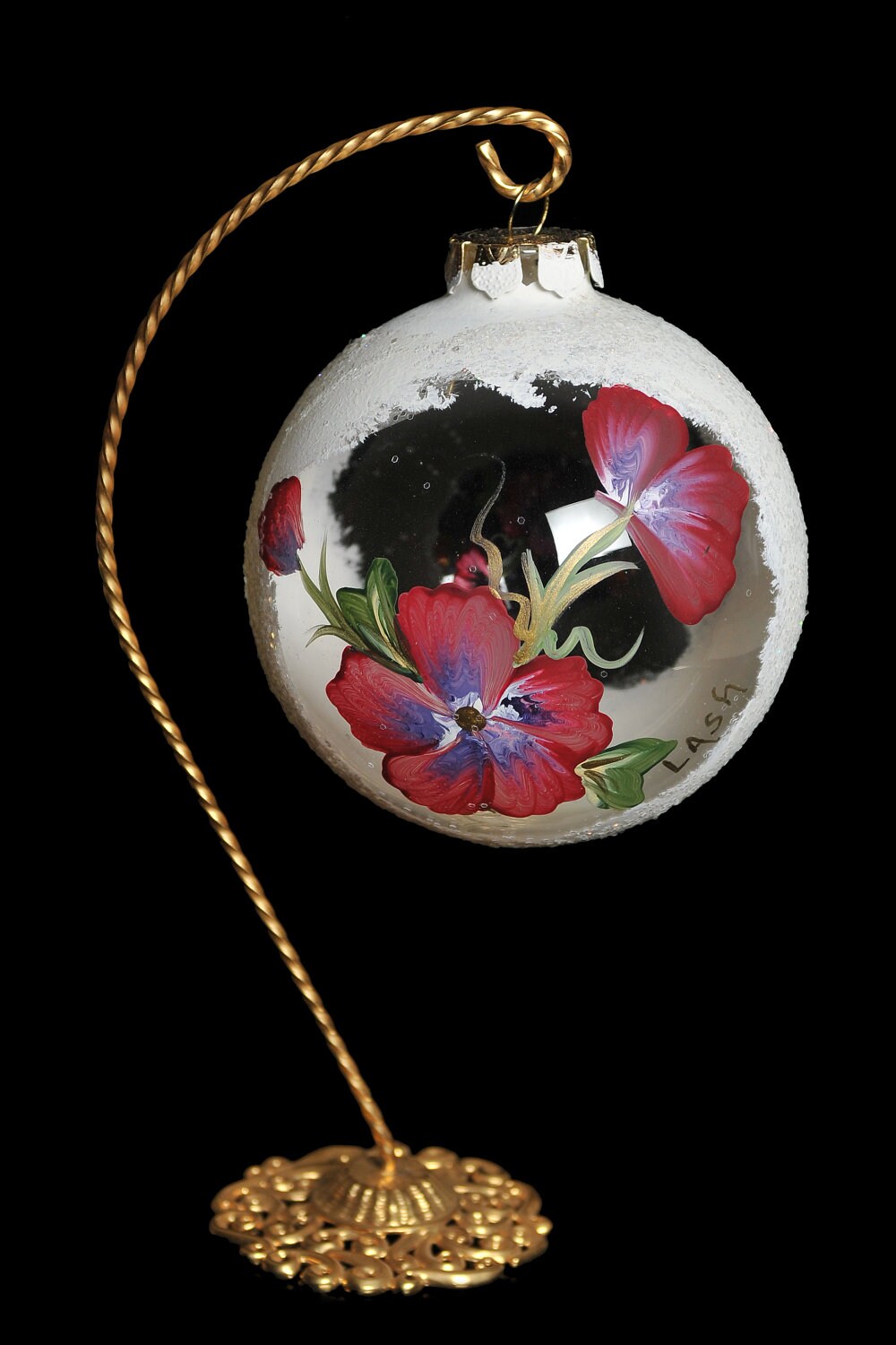 Hand Painted Glass Ornaments - Etsy