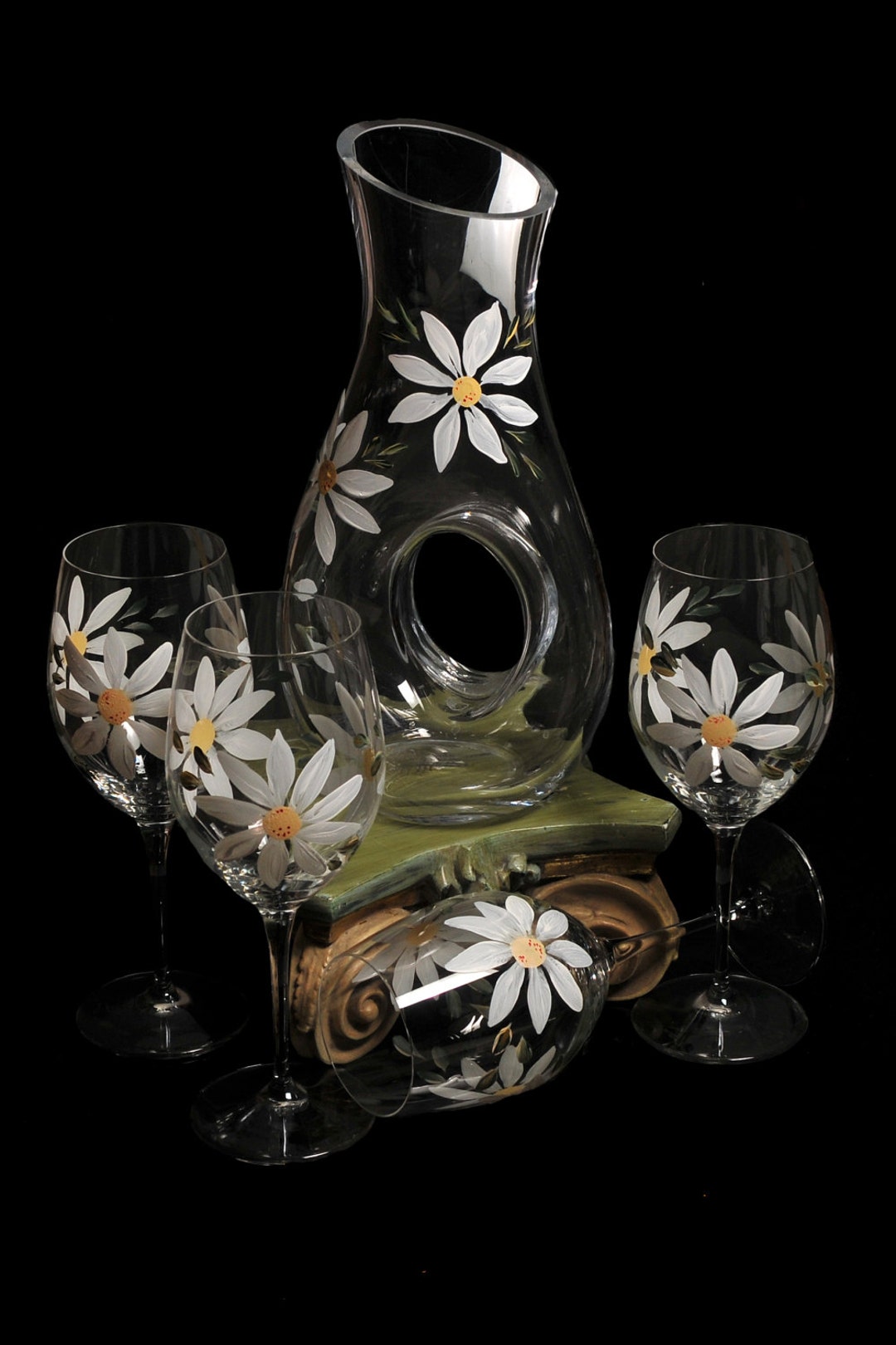 Hand Painted Wine Decanter Sets - Etsy