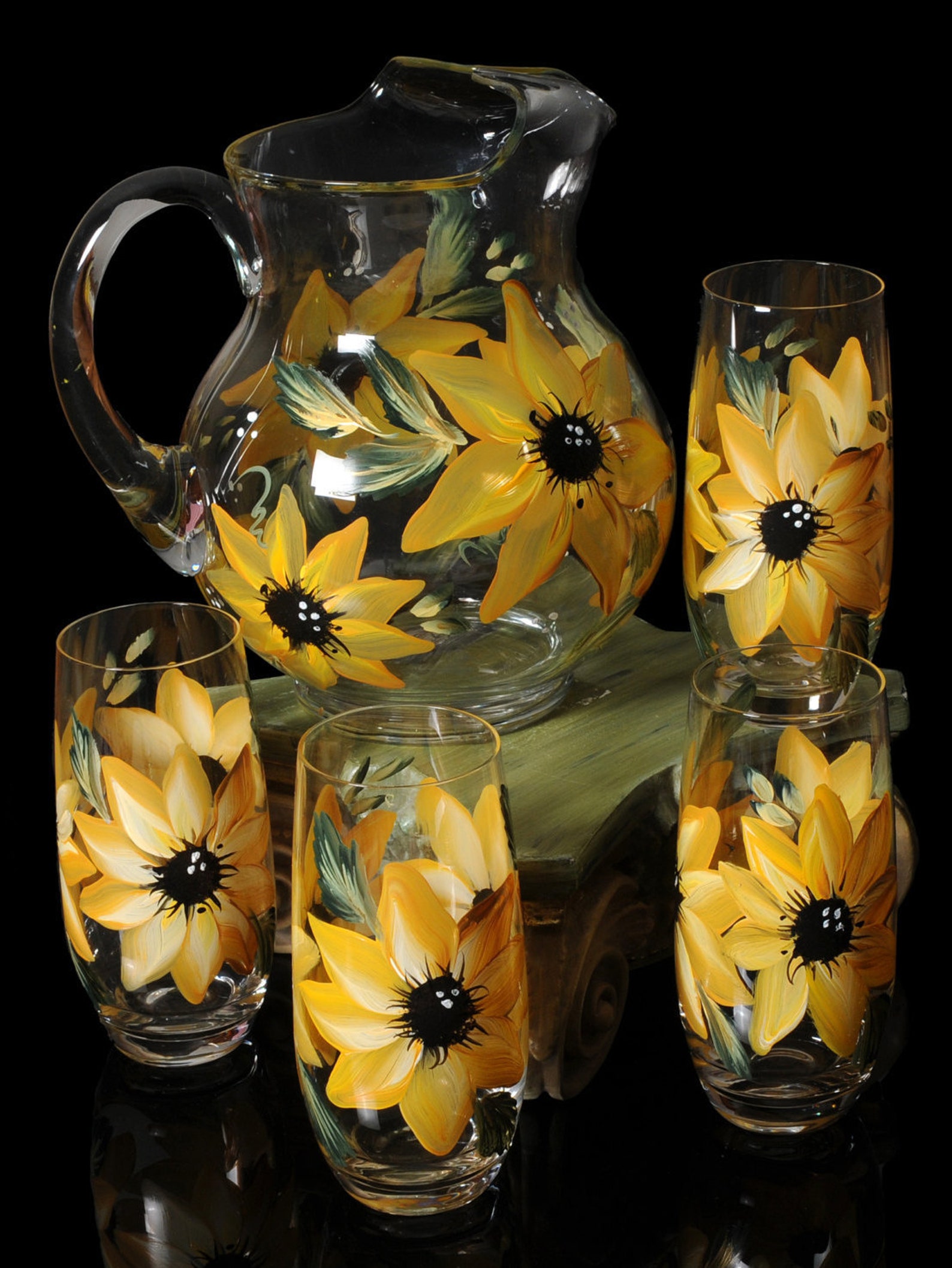 Hand Painted Wine Decanter Sets - Etsy