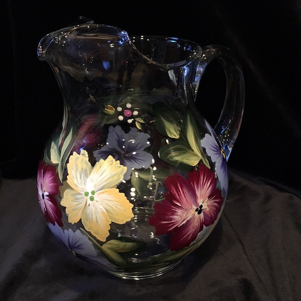 Hand Painted Pitcher - Etsy