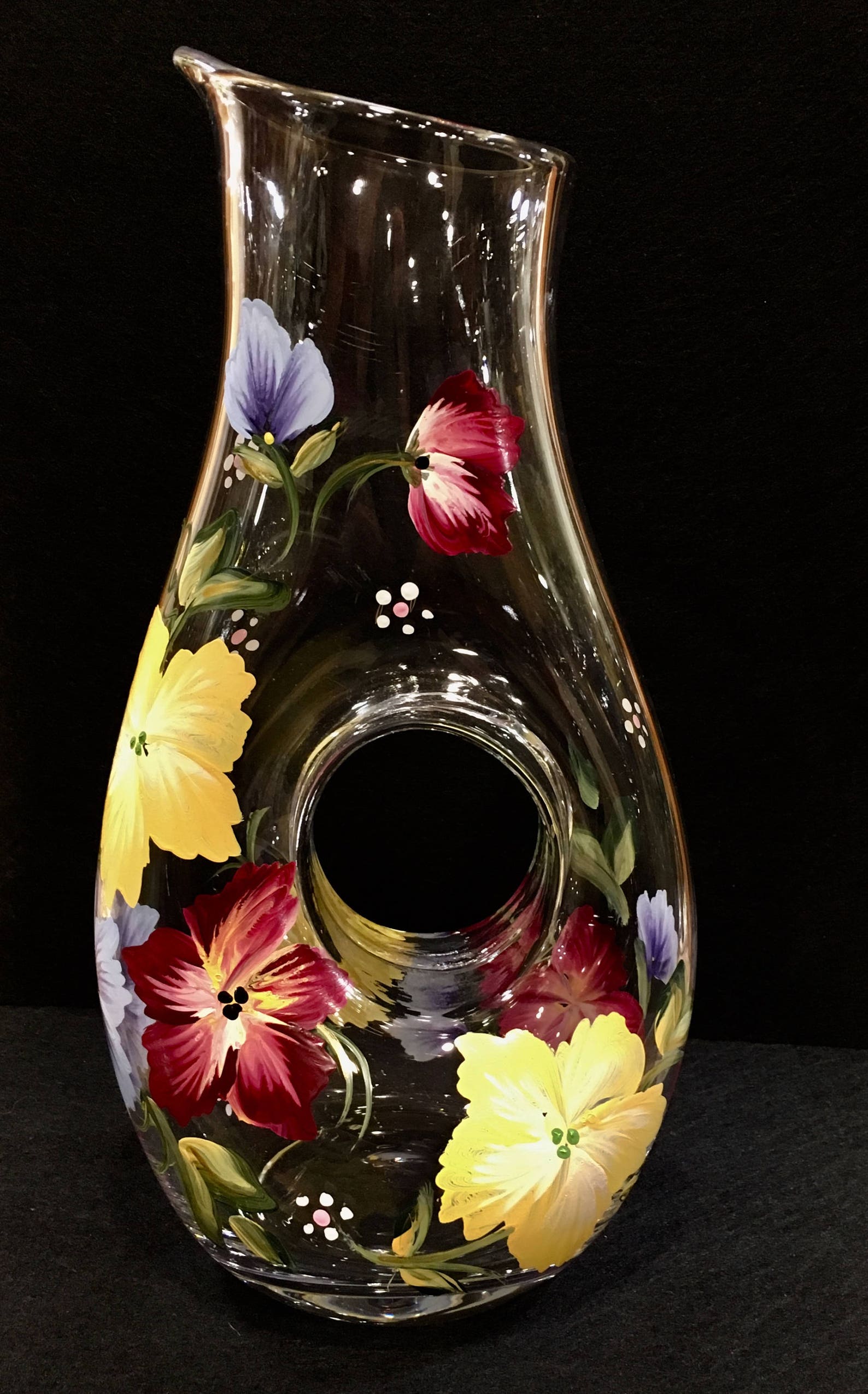 Hand Painted Glass Decanters - Etsy