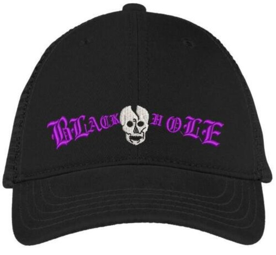 Black Hole Black Cap Hook and Loop Closure Hat Doom Metal Hat | Etsy