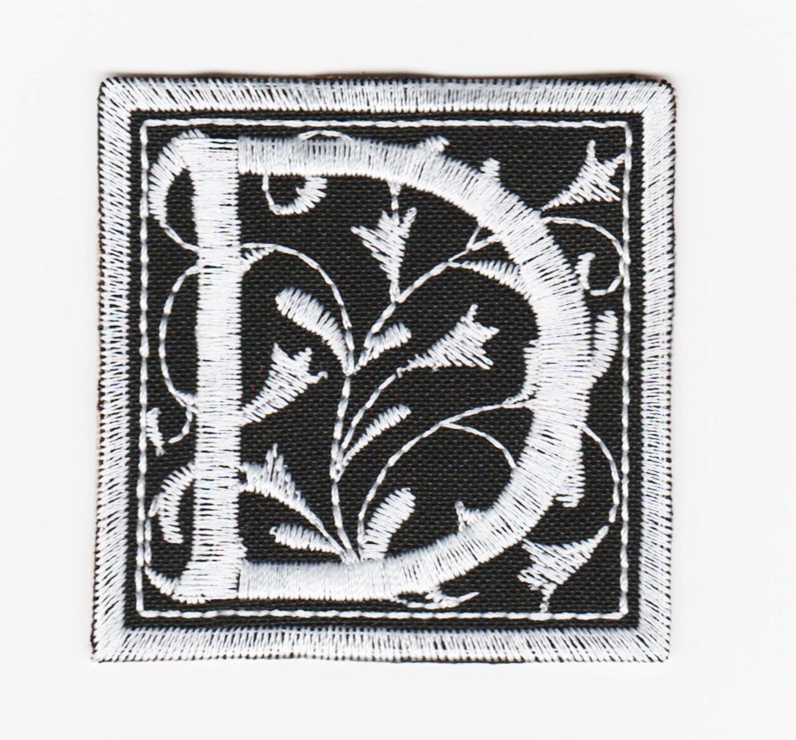 Letter D Monogram Embroidered Sew on Patch Initial Letter Font - Etsy