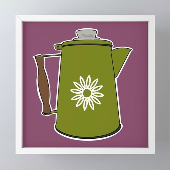 Mid Century Coffee Pot Print Instant Digital Download | Etsy