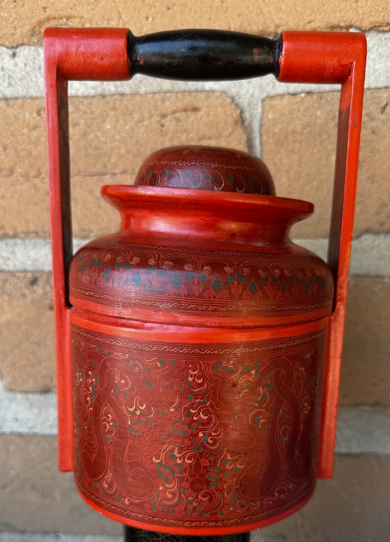 Burmese Lacquerware Lunch Box - Etsy