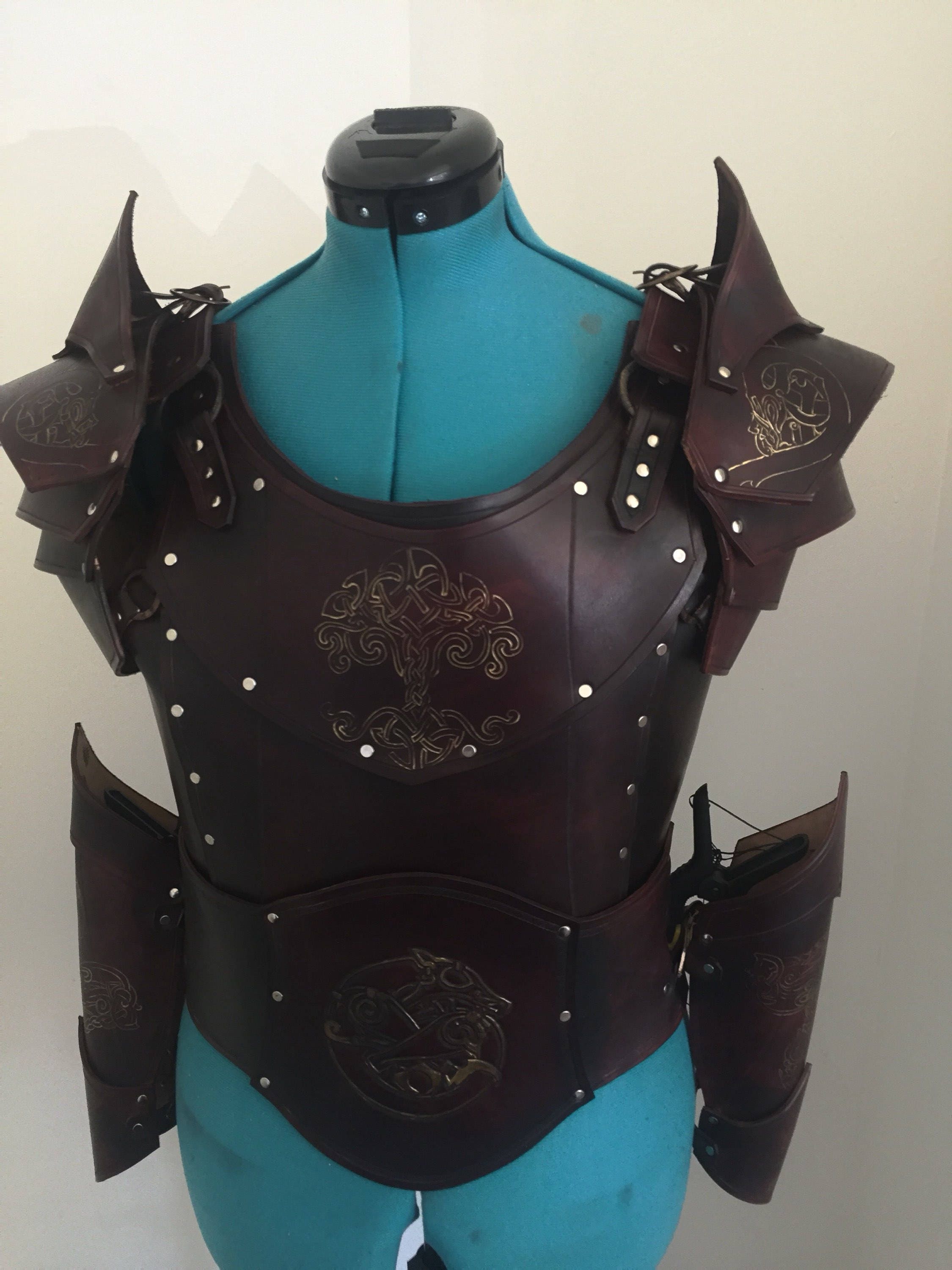 Viking LEATHER ARMOR V3 - COMPLETE Set Reenactment Larp [made on Order ...