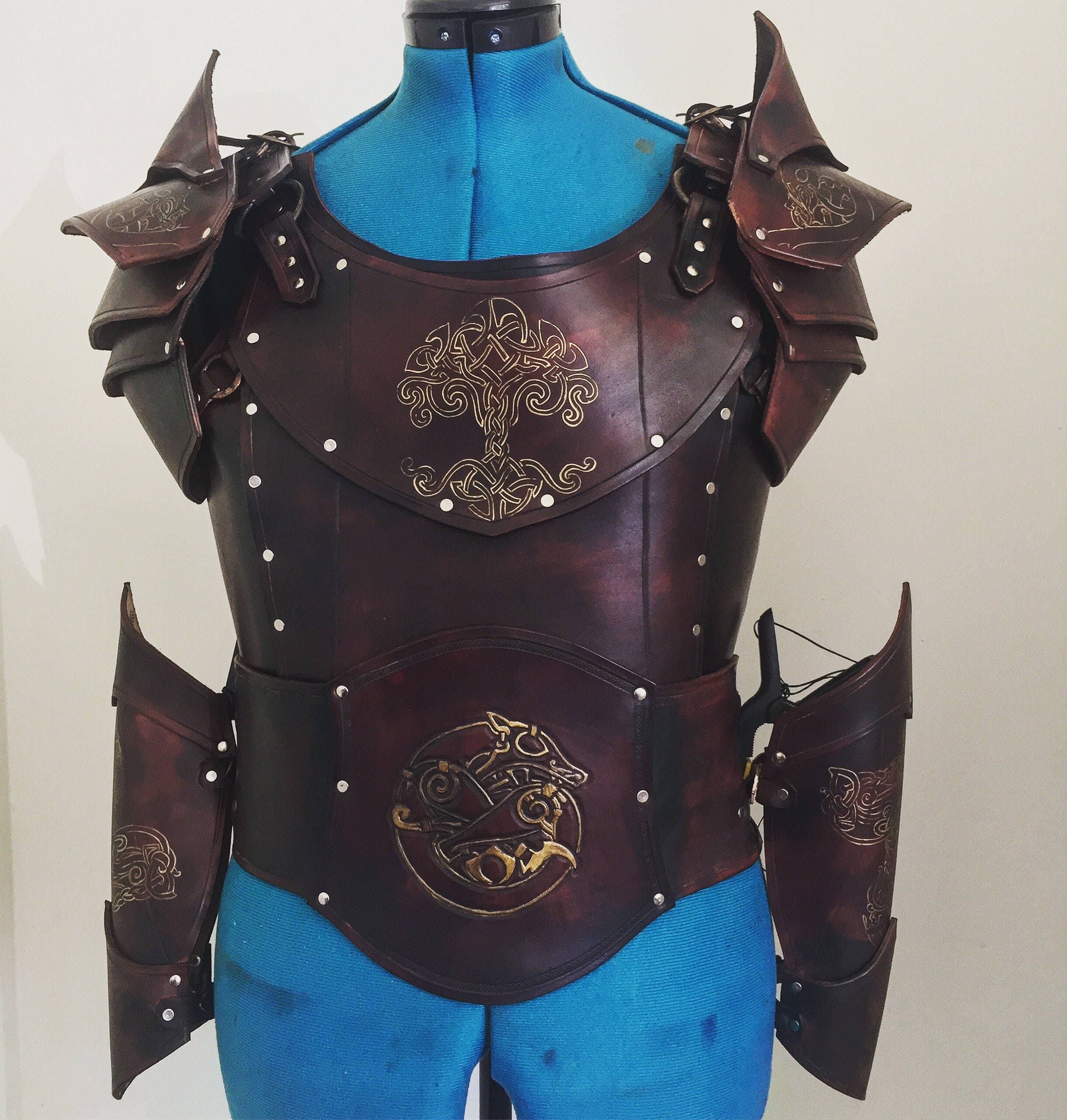 Viking LEATHER ARMOR V3 - COMPLETE Set Reenactment Larp [made on Order ...