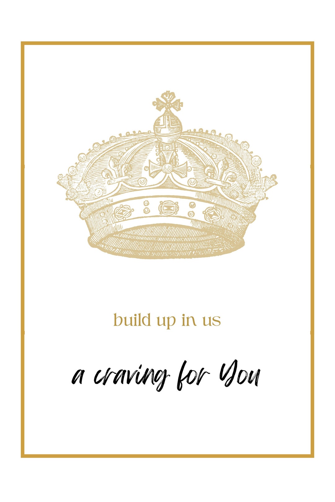 Gold Crown Inspirational Faith Poster Print Download 11x14 - Etsy