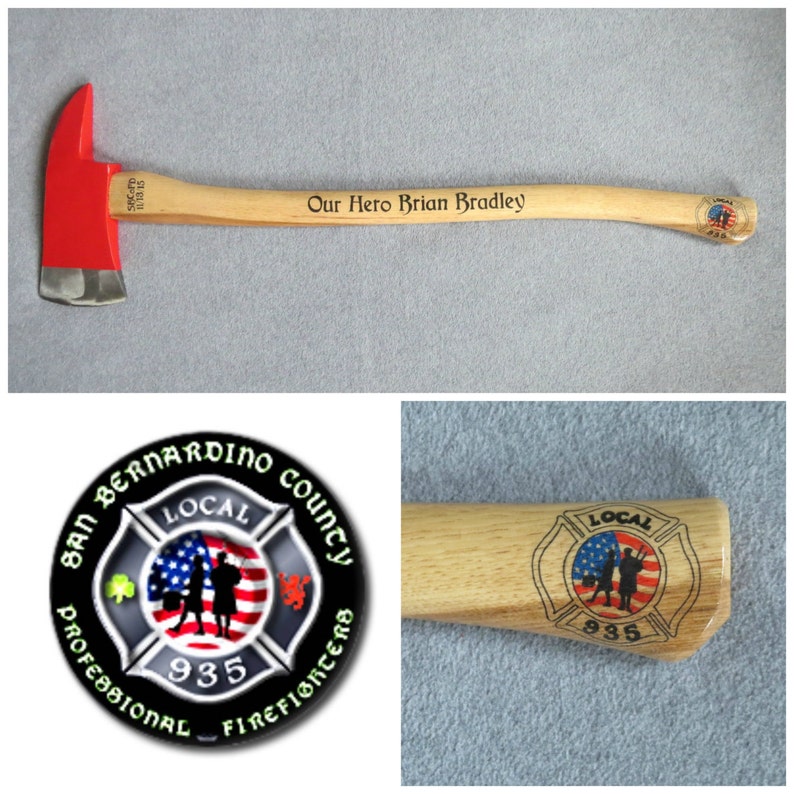 Personalized Firefighter Axe Large Size FREE SHIPPING - Etsy