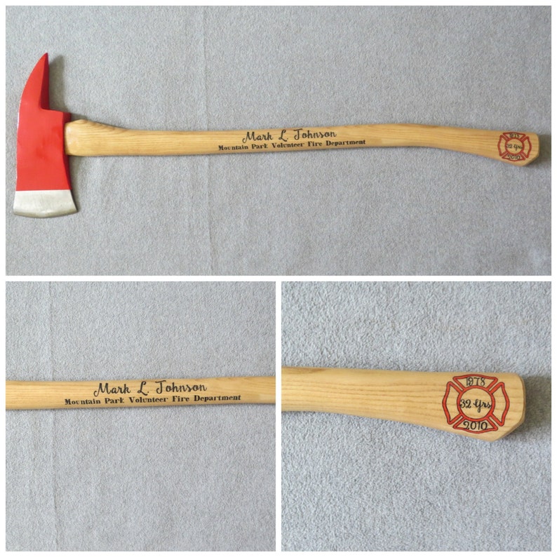 Personalized Firefighter Axe Large Size FREE SHIPPING - Etsy