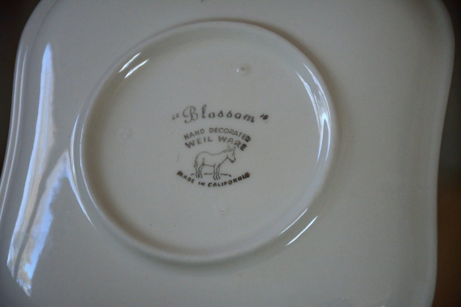 Set of 3 Weil Ware Square Saucers in Blossom Pattern | Caledon Line ...