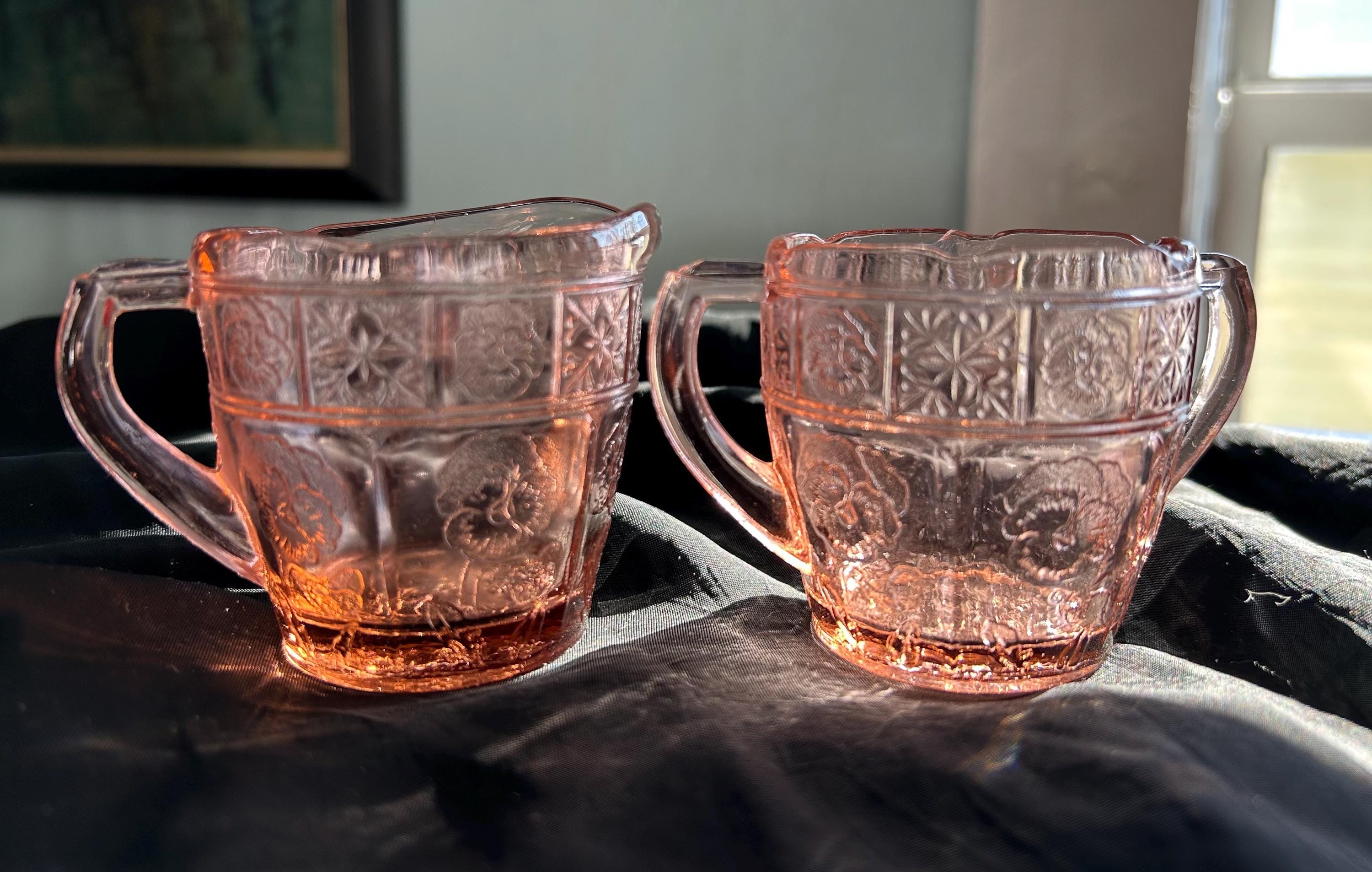 Darling Vintage Pink Depression Glass Doric and Pansy Children's 10 ...