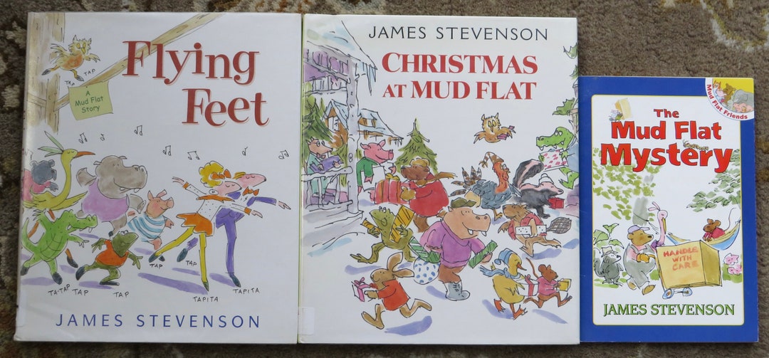 3 James Stevenson Mud Flat Books the Mud Flat Mystery, Christmas at Mud ...